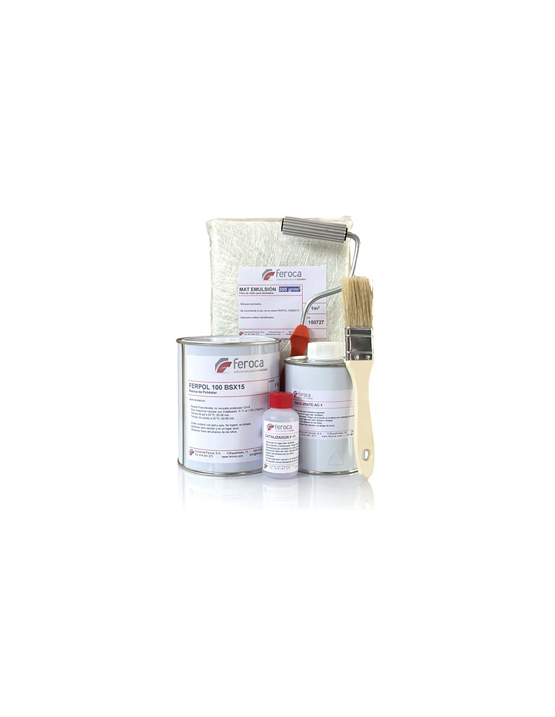 Kit Réparation Fibre de Verre avec Résine Polyester | Feroca